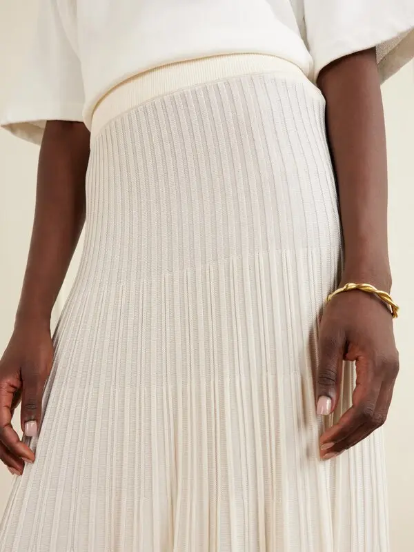 TWP Pleated Midi Skirt