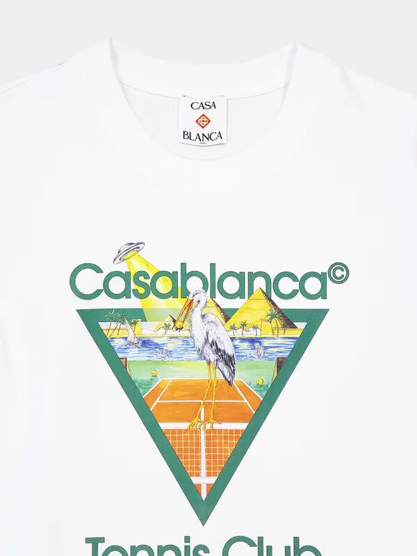 Casablanca Tennis Club Graphic T-shirt - White