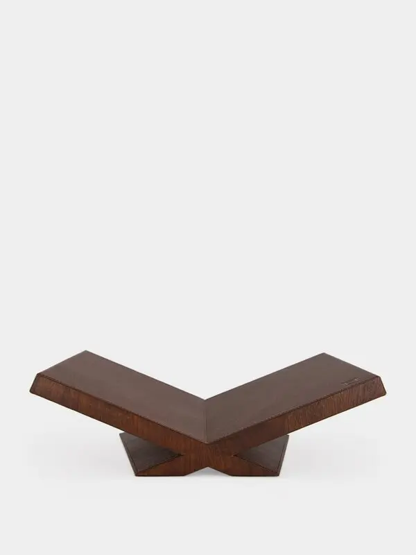 Assouline Walnut Wood And Leather Bookstand - Brown