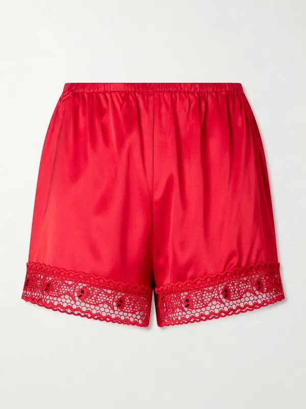 Staud Da Adolfo Paddle Silk Shorts