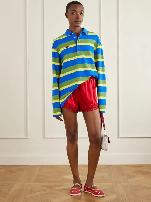 Staud Da Adolfo Paddle Silk Shorts