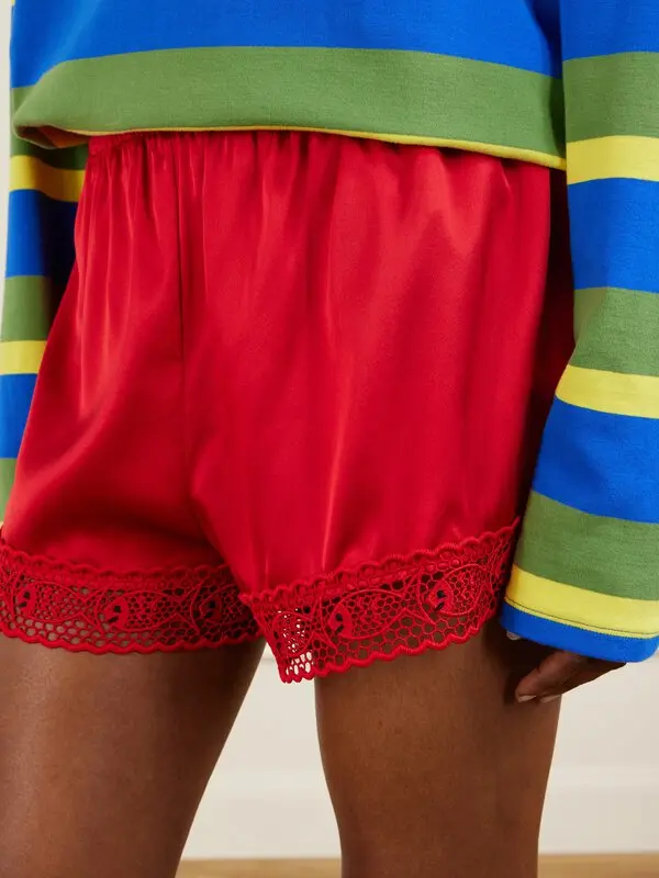 Staud Da Adolfo Paddle Silk Shorts