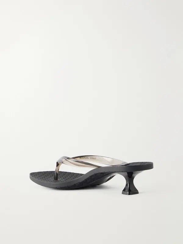 Tory Burch Sculptural Pvc Thong Sandals - Black