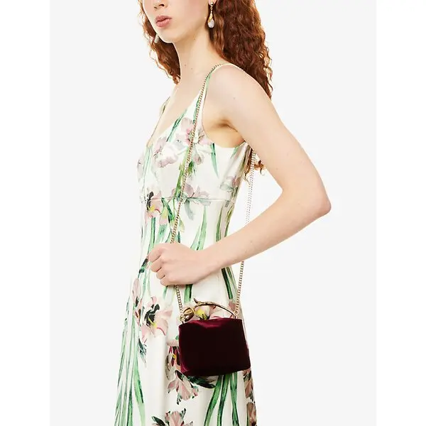 Erdem Micro Bloom Velvet Top-handle Bag