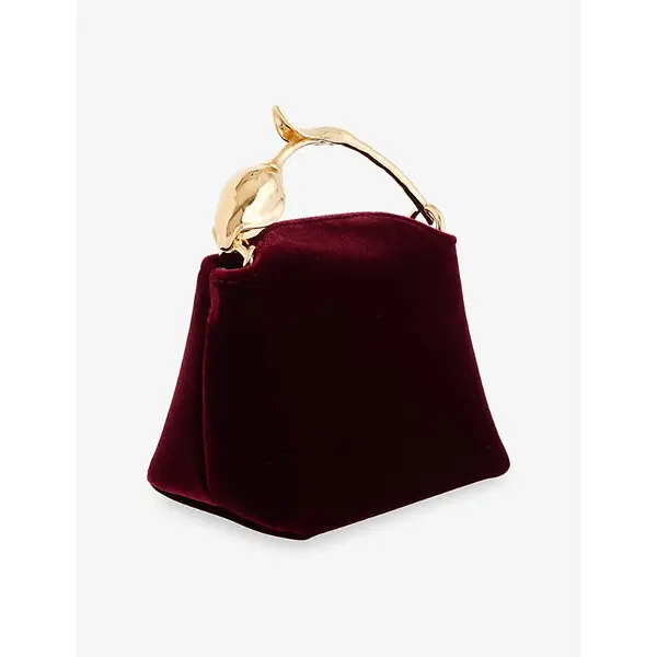 Erdem Micro Bloom Velvet Top-handle Bag