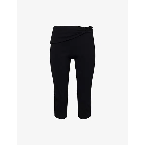 FRAME X Alexandra Leclerc The Casino Capri Stretch-woven Leggings - Black
