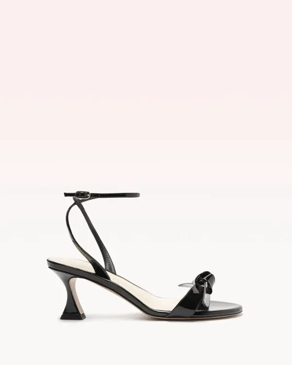 ALEXANDRE BIRMAN Clarita Bell 60 Vernice Buff Sandals - Black