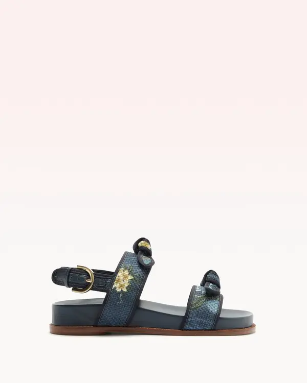 ALEXANDRE BIRMAN Grosgrain Raffia Sport Sandal Laguna - Blue