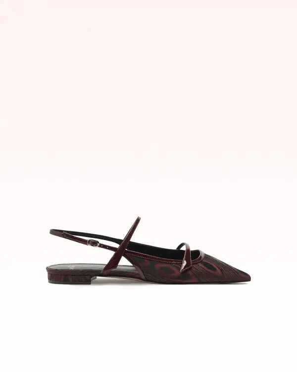 ALEXANDRE BIRMAN Tita Moire Flat - Cherry Lacquer
