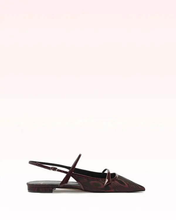 ALEXANDRE BIRMAN Tita Moire Flat - Cherry Lacquer