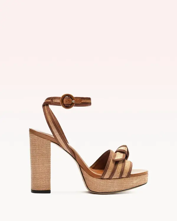 ALEXANDRE BIRMAN Grosgrain Raffia Platform