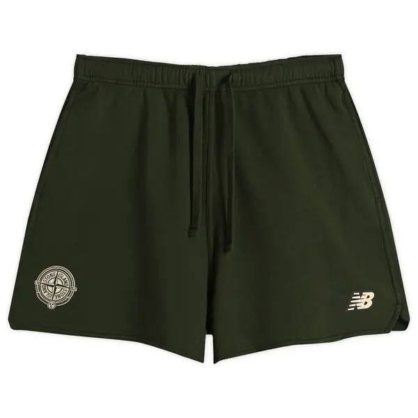 Stone Island X New Balance Organic Cotton Fleece Shorts - Juniper