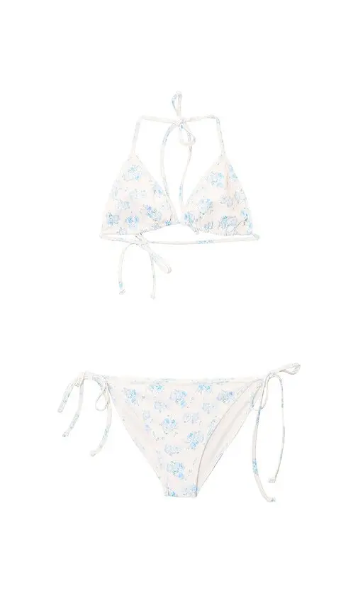 LoveShackFancy Dannie Bikini Set - Blue