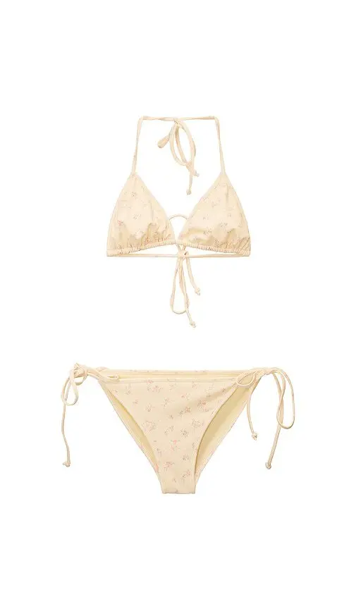 LoveShackFancy Tween Dannie Bikini - Lemon