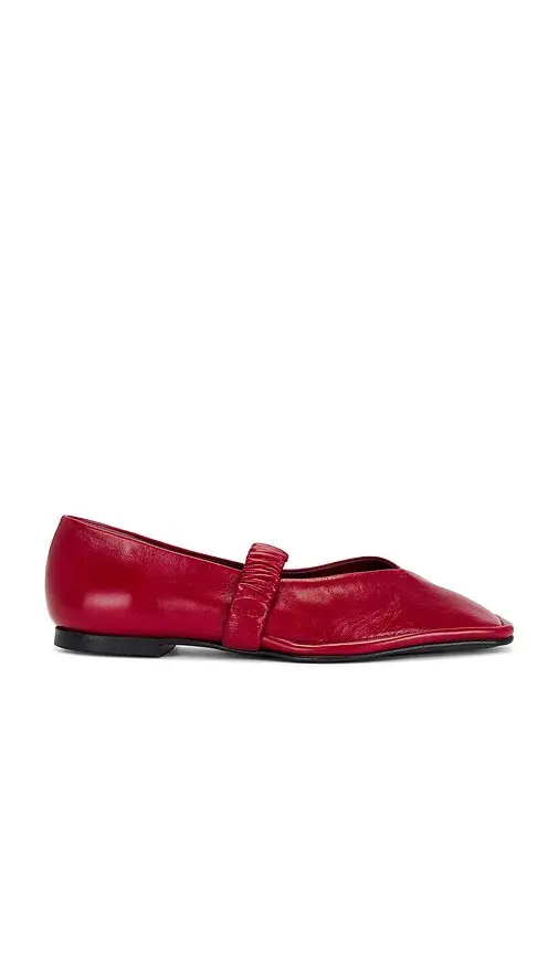 ALOHAS Leather Ballet Flats - Red