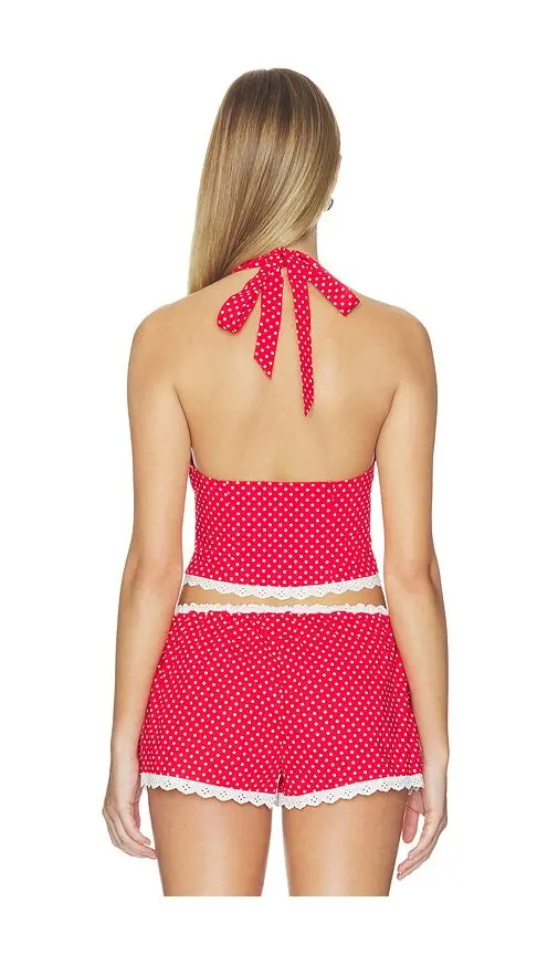 Majorelle Flo Top With Eyelet Trim