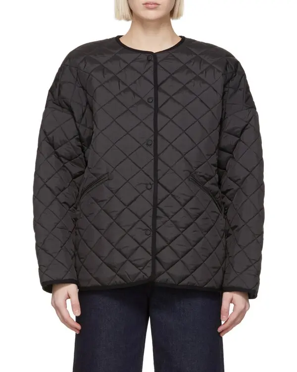 TOTEME Quilted Collarless Long-sleeve Jacket