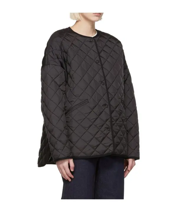 TOTEME Quilted Collarless Long-sleeve Jacket