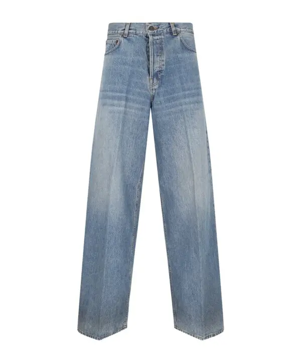 HAIKURE Bethany Logo Patch Wide-leg Jeans