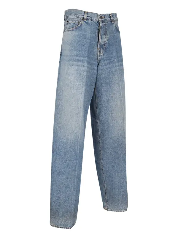 HAIKURE Bethany Logo Patch Wide-leg Jeans
