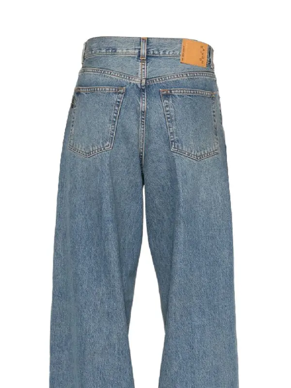 HAIKURE Bethany Logo Patch Wide-leg Jeans