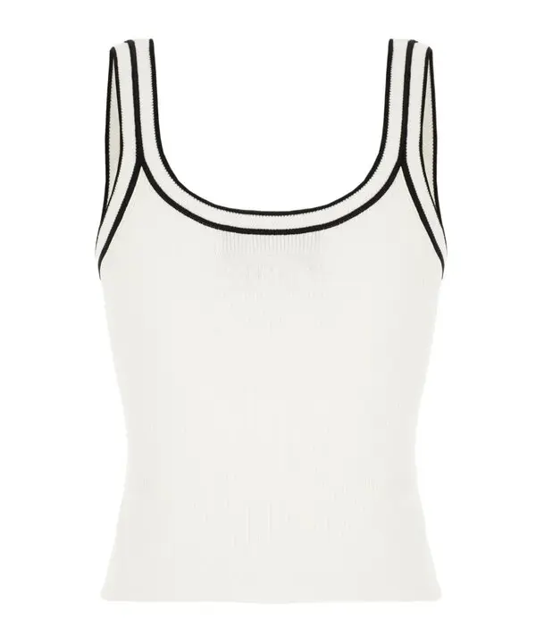 Iceberg Double-strap Knit Top - White