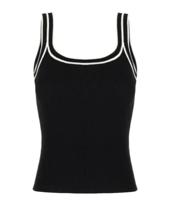 Iceberg Striped Knit Top - Black