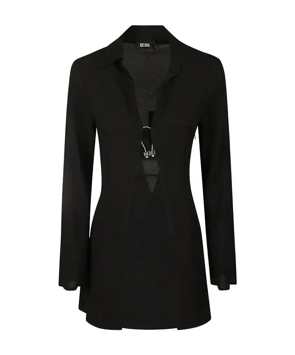 Gcds Long-sleeved Shirt - Black