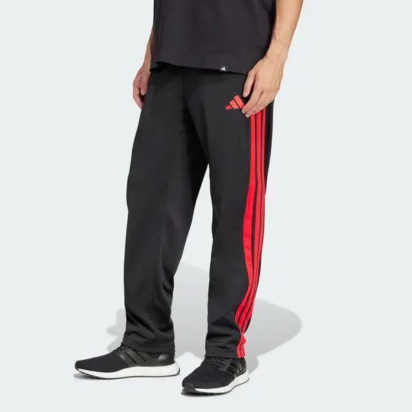 Adidas Dayready Open Hem Trackpants Black - Black / Pure Ruby