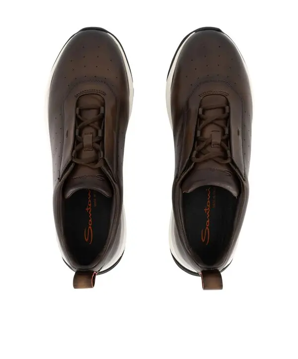 Santoni Perforated Low-top Sneakers