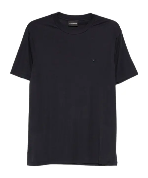 Emporio Armani Logo Crew Neck T-shirt - Black