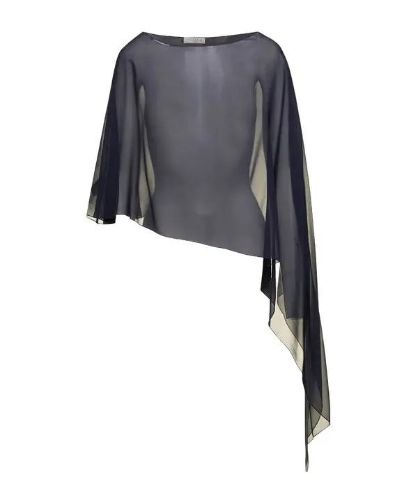 Antonelli Firenze Asymmetrical Blouse - Gray