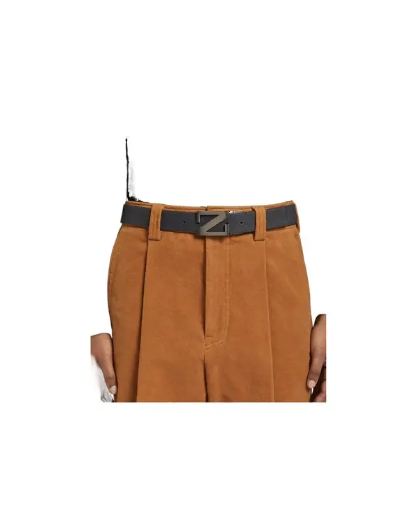 Zegna Logo Plaque Reversible Belt