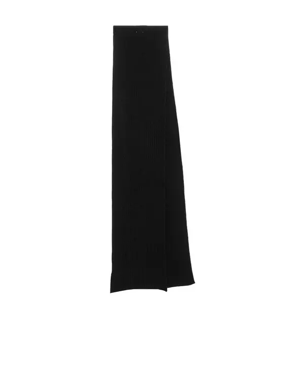 MAISON MARGIELA Four-stitches Ribbed Scarf - Black