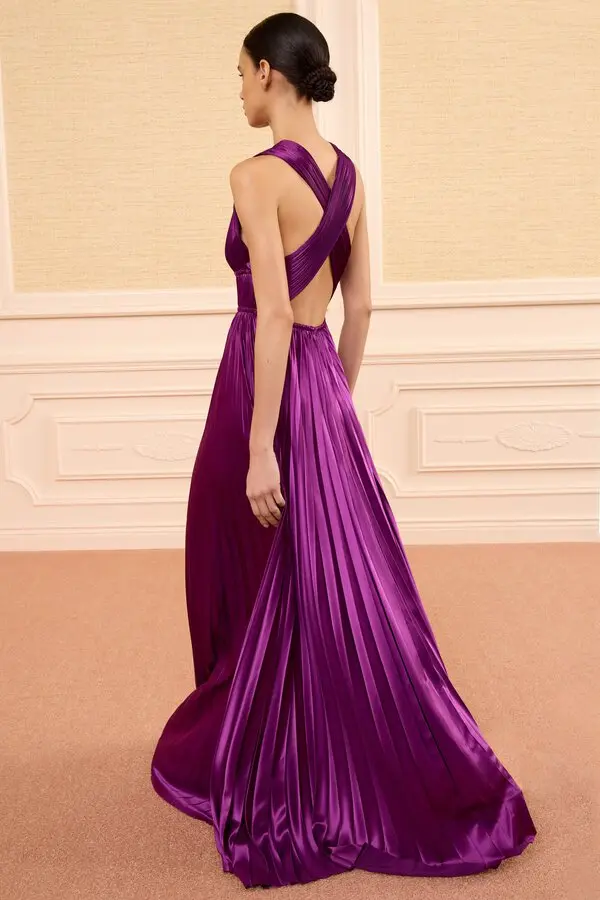 Ulla Johnson Lena Satin Gown - Amaranth