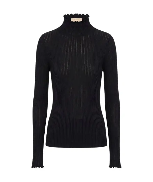 Ulla Johnson Evie Turtleneck Top - Noir
