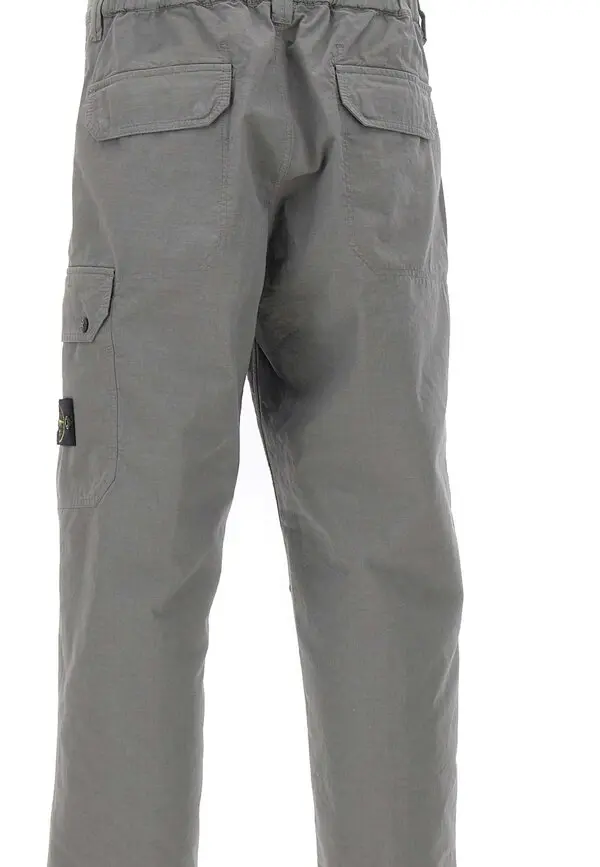 Stone Island Logo Patch Straight-leg Cargo Pants