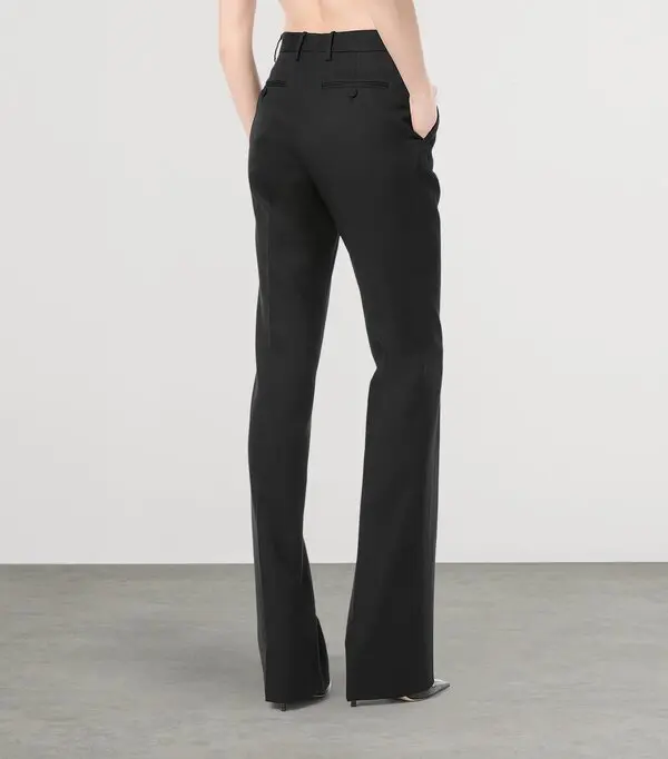 TOM FORD Wool-silk Tailored Trousers - Black