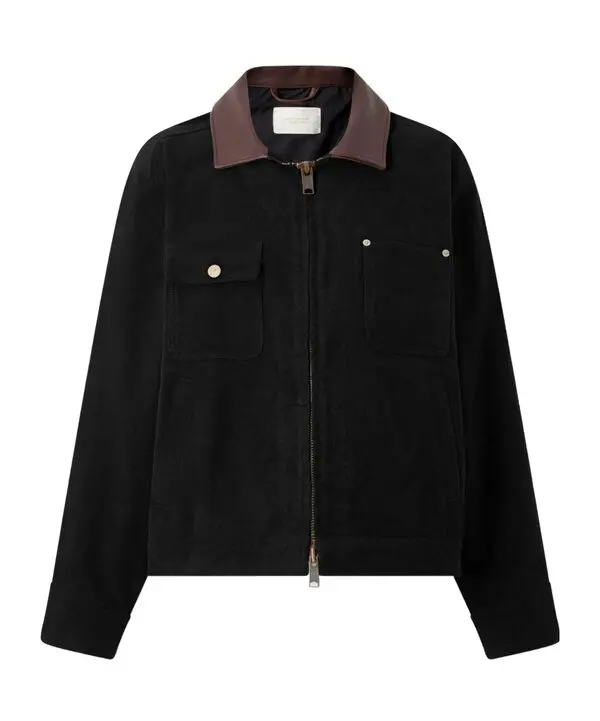 Aimé Leon Dore Ranch Cotton-canvas Jacket With Leather Trim