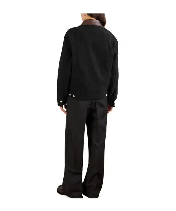 Aimé Leon Dore Ranch Cotton-canvas Jacket With Leather Trim