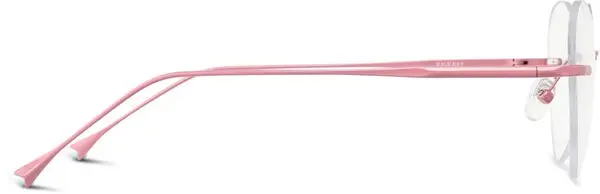 Zenni Heart Rimless Eyeglasses With Stainless Steel Frame - Pink