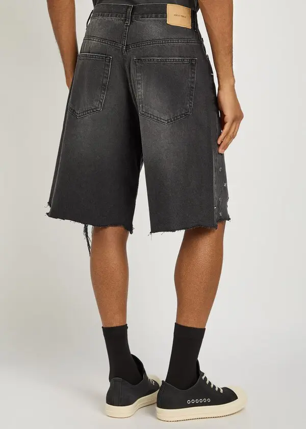 ASKYURSELF Embellished Denim Shorts