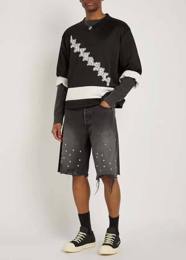 ASKYURSELF Embellished Denim Shorts