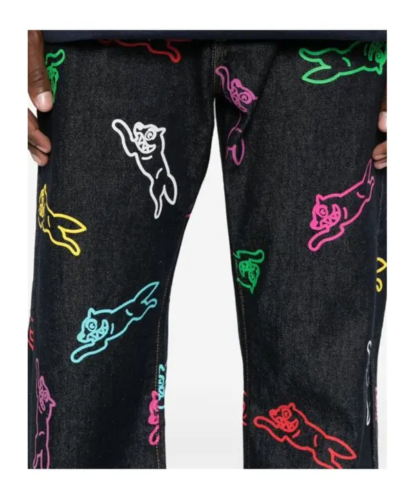 ICECREAM Printed Denim Pants