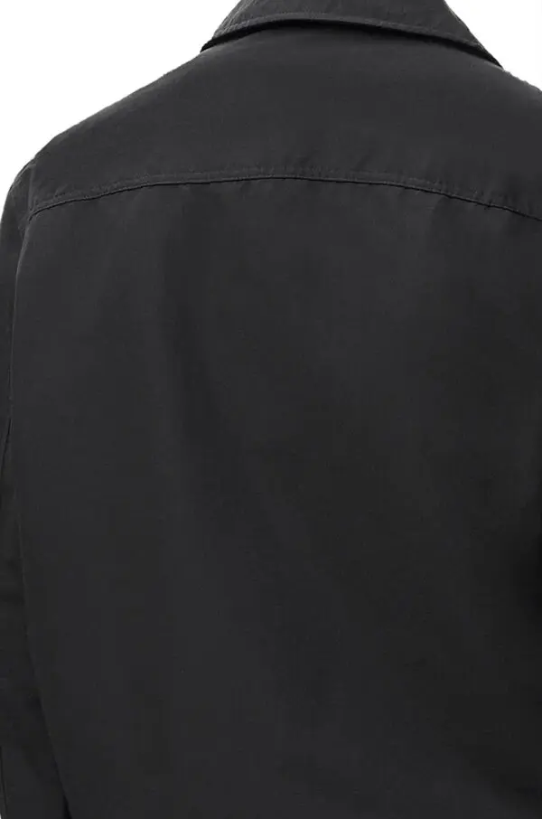 Loewe Logo Embroidered Zip-up Jacket - Black