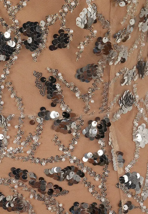 SELF-PORTRAIT Sequin Embellished Maxi Dress