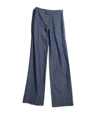 Gucci Gg Denim Jacquard Full Length Pants - Blue