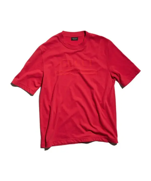 Gucci Cotton Jersey T-shirt With Devoré Detail - Red