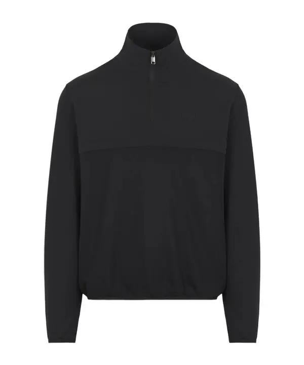 Brioni Technical Wool Half-zip Sweater - Midnight Blue