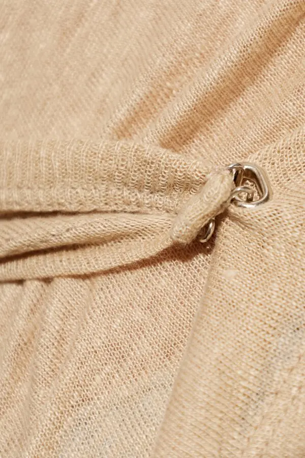 IRO PARIS Short-sleeved T-shirt With Metal Ring Detail - Beige